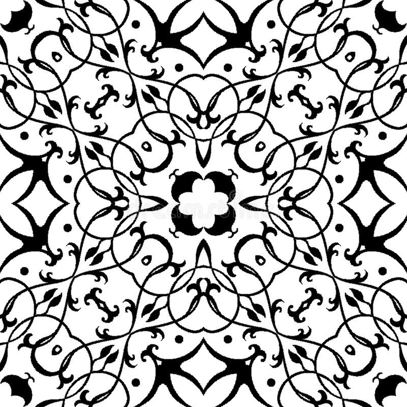 Black And White Repeat Pattern And Vector Image Stock Vector ...