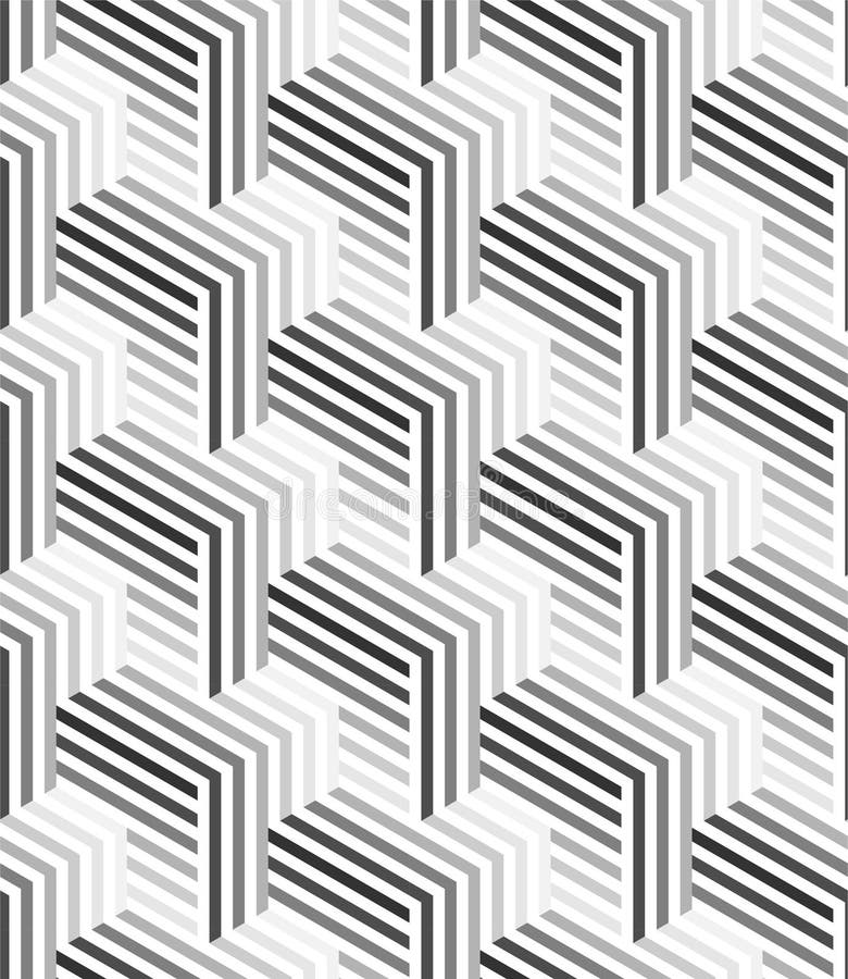 Tapping Striped Triangle. Geometric Seamless Vector Pattern. Modern ...