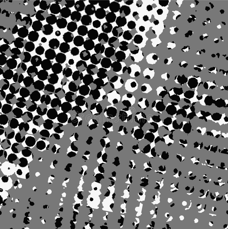 Black, White, Gray Halftone Dots Pattern . Abstract Dots Overlay ...