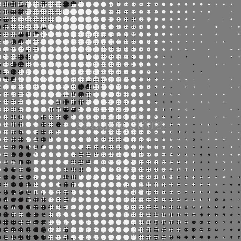 Black, White, Gray Halftone Dots Pattern . Abstract Dots Overlay ...