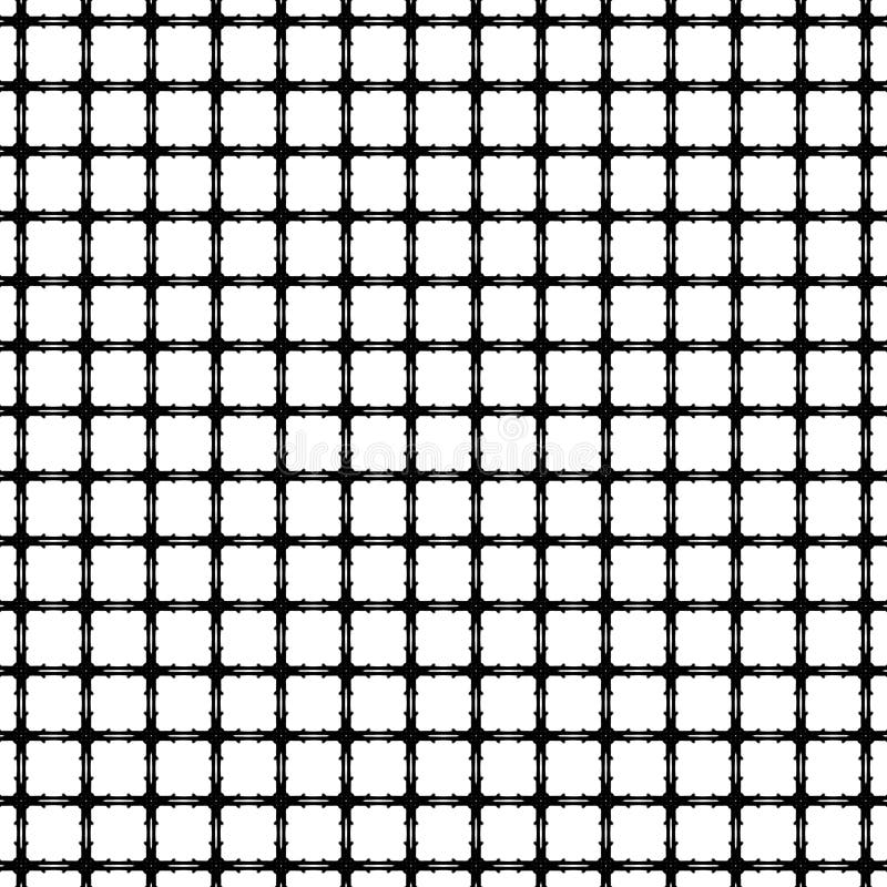 Black and White Grid Repeating Pattern Stock Illustration ...