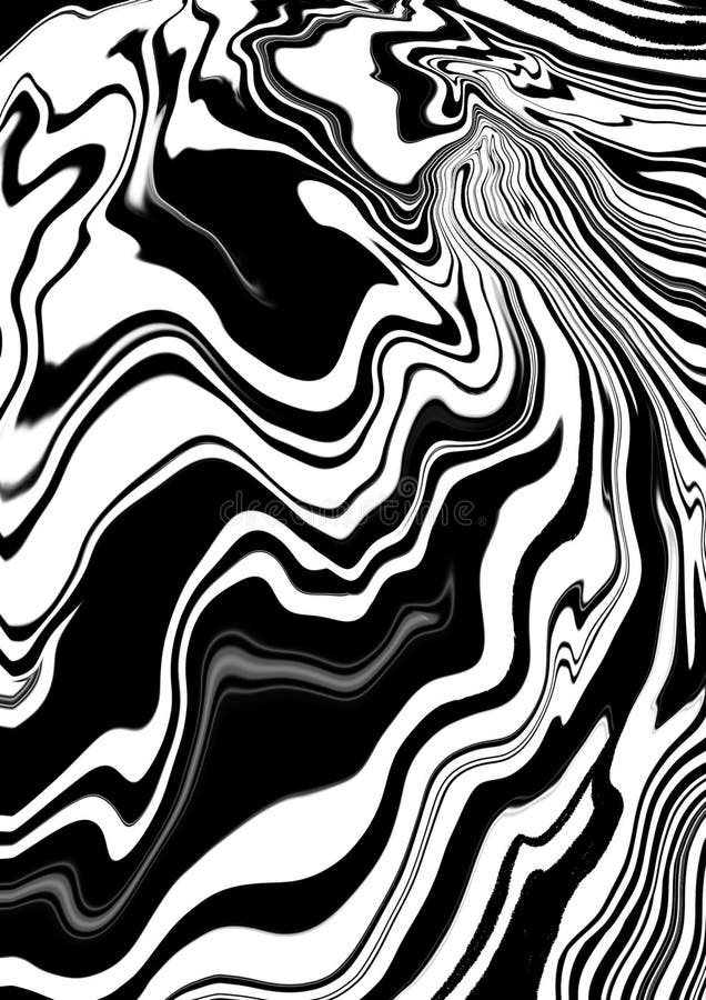 Black and White Groovy Abstract Liquid Textures Background Stock ...