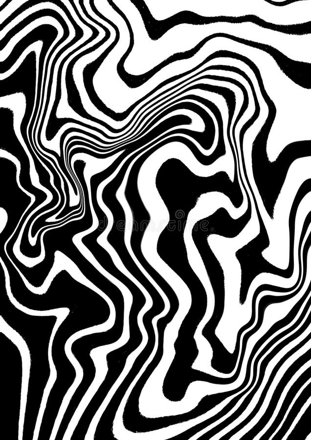 Black and White Groovy Abstract Liquid Textures Background Stock ...