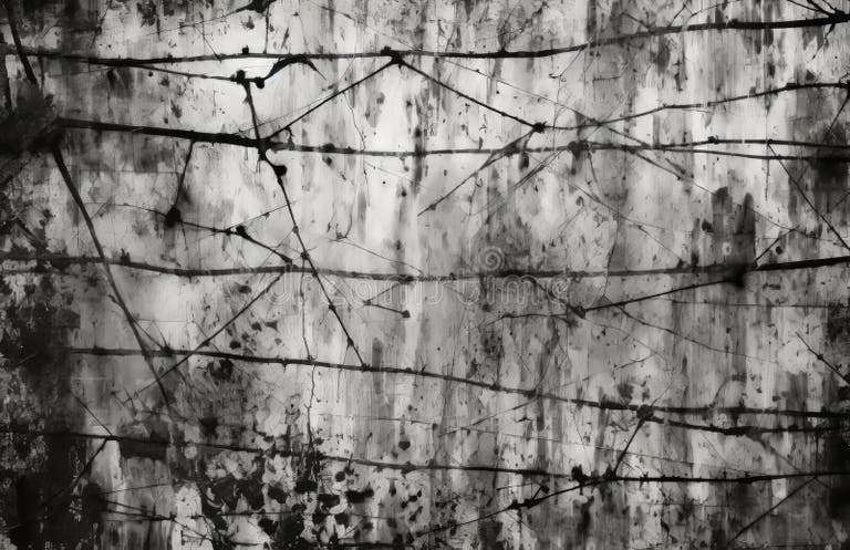 Black and White Grunge Pattern on White Background, Generative AI Stock ...