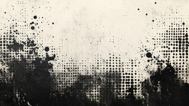 Black and White Grunge Texture with Dot and Grid Pattern Stock ...
