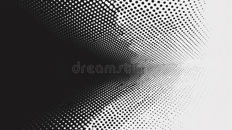 High-Contrast Black and White Halftone Design with Abstract Gradients ...