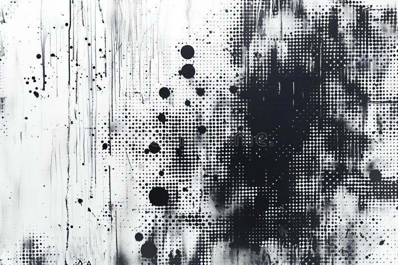 Black and White Halftone Pattern Wall Panel, High Quality, High ...