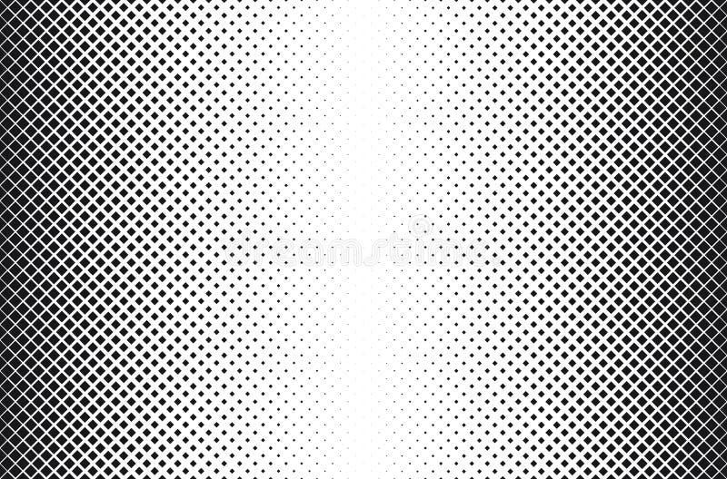Black and White Halftone Rhomboid Pattern. Stock Vector - Illustration ...