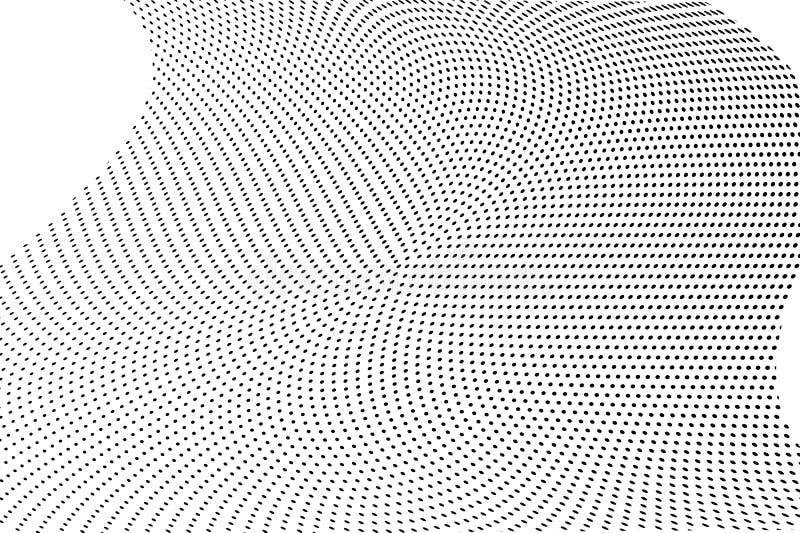 Black and White Halftone Vector Background. Distorted Gradient on Rough ...