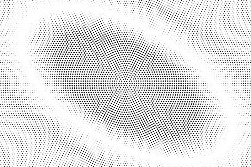 Black and White Halftone Vector Background. Oval Gradient on Frequent ...