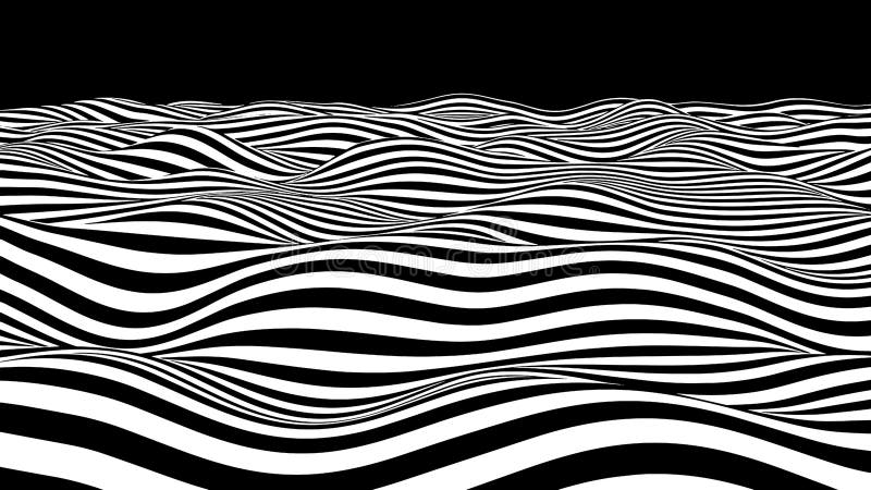Hallucination. Optical Illusion. Twisted Illustration. Abstract ...