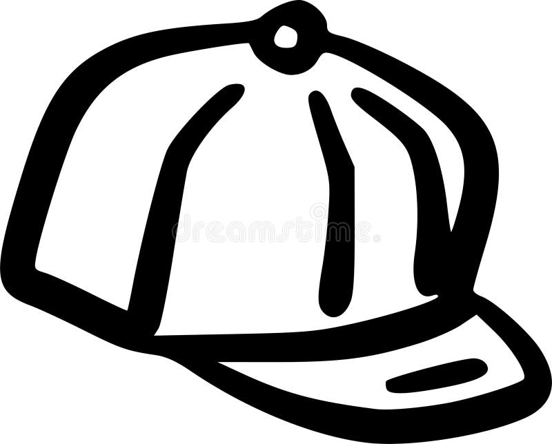 Hand-Drawn Black and White Hat Doodle Illustration Stock Illustration ...