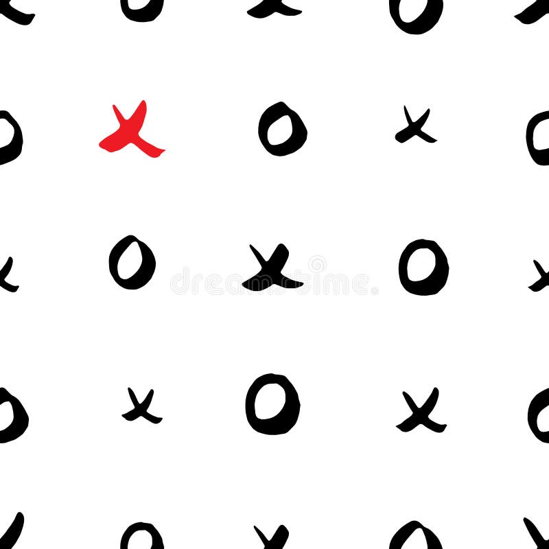 X and O or XO Symbols Seamles Pattern Stock Vector - Illustration of ...