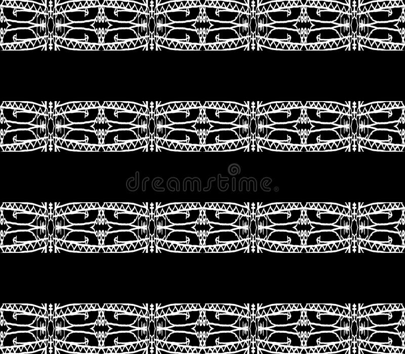 Black and White Hand Drawn Stripes Pattern Stock Illustration ...