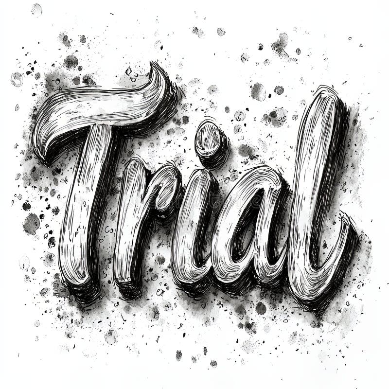 Black White Hand Drawn Lettering Stock Illustrations – 94,547 Black ...