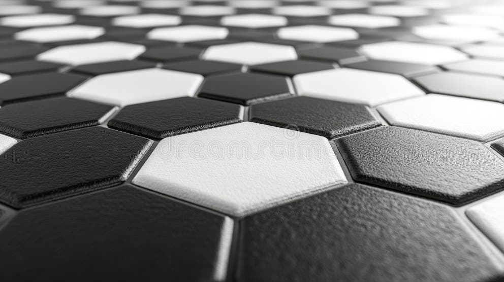 Black and White Hexagon Tile Pattern - an Abstract Geometric Background ...