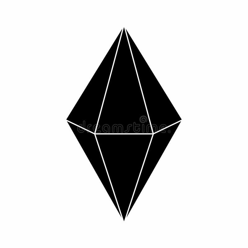 Hexagonal Bipyramid Geometric Icon Stock Vector - Illustration of ...