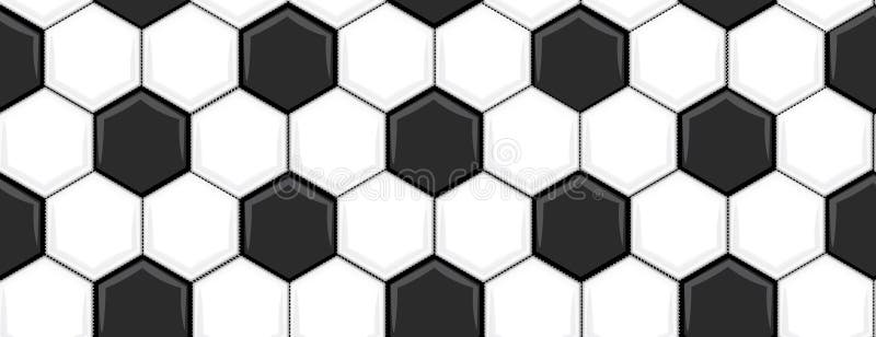 Seamless Football Hexagon Pattern Stock Illustration - Illustration of ...
