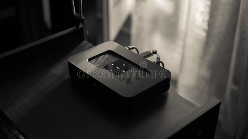 Black and White Hi Fi Digital Player in the Morning Rays Stock Photo ...