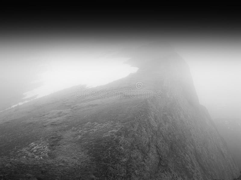 High Altitude Tromso Mountain Cliff Background Stock Photo - Image of ...