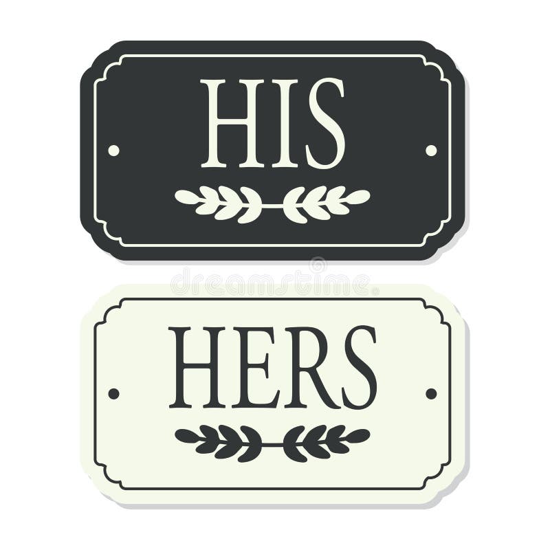 His Hers Logo Stock Illustrations – 10 His Hers Logo Stock ...