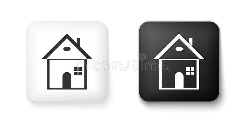 Black and White House Icon Isolated on White Background. Home Symbol ...