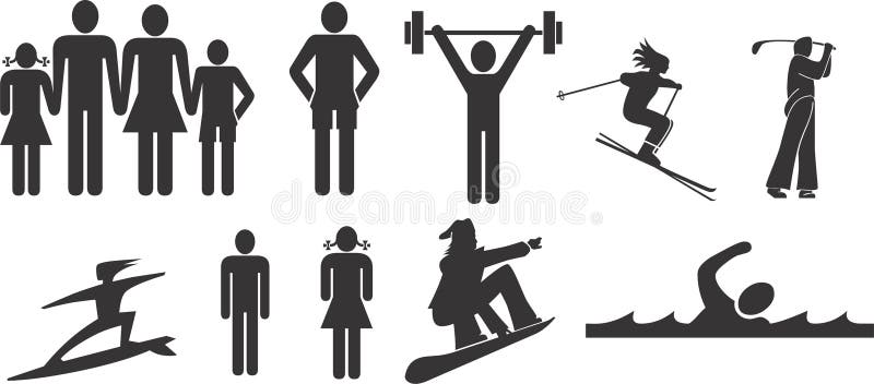 Icon Human Activity stock illustration. Illustration of human - 242417086