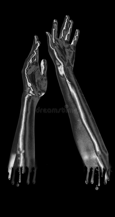A Human Hand Structure Raise Up Illustration Stock Illustration ...