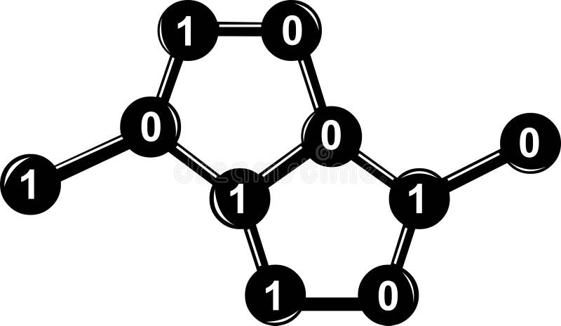 Black and White Ico Nanotechnology and Biotechnology Concept Stock ...