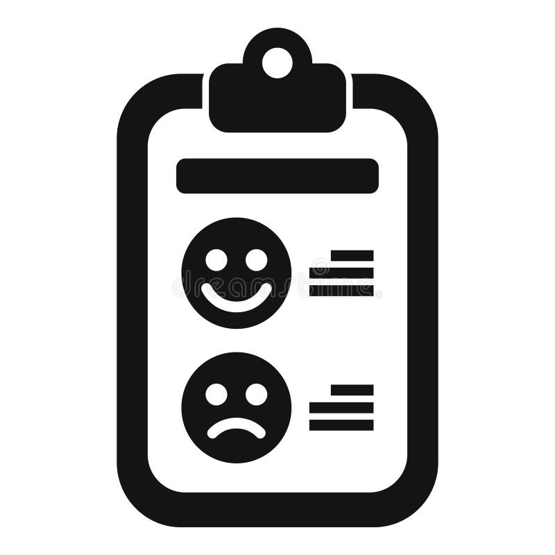 Customer Satisfaction Feedback Form Icon Stock Vector - Illustration of ...