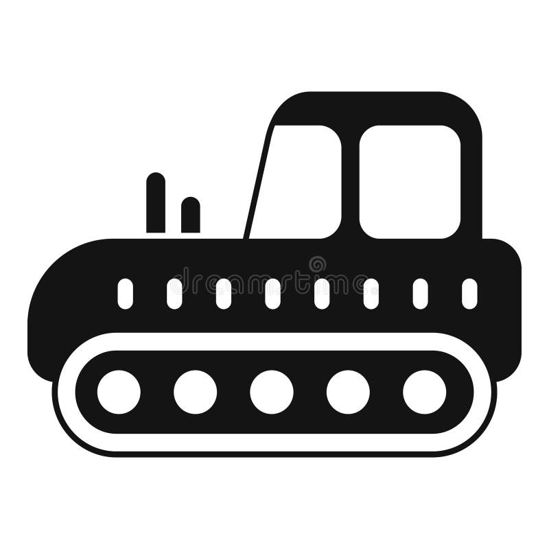 Heavy Crawler Tractor Driving with Continuous Tracks for Construction ...