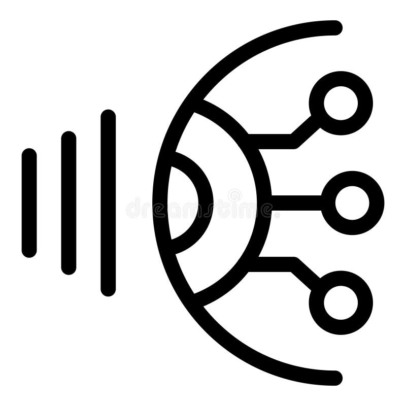 Digital Eye Scanning Sound Waves Icon Representing Artificial ...