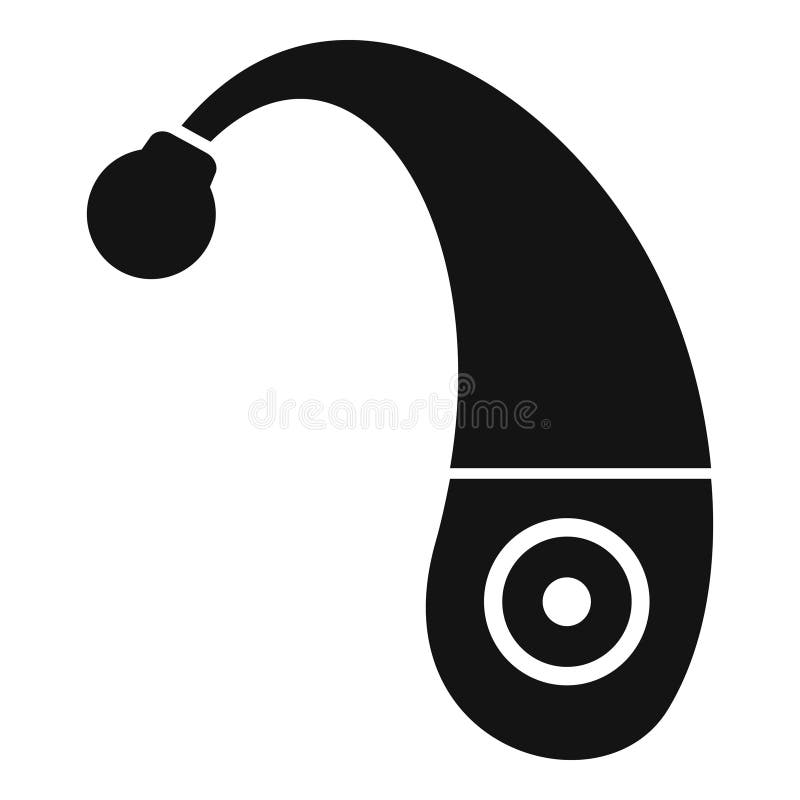 Hearing Aid Device Improving Hearing Icon Simple Style Stock ...
