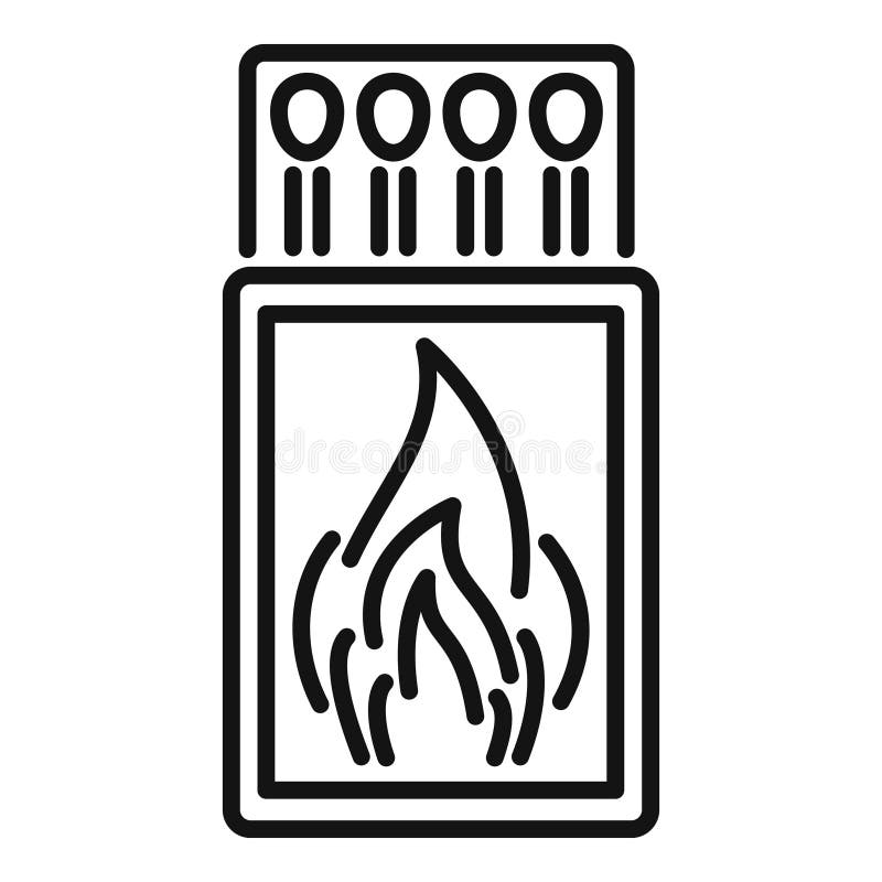 Vector Illustration of a Fireplace Matchbox Stock Vector - Illustration of matchbox, packaging ...