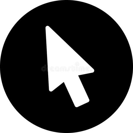 Black and White Icon with Mouse Cursor, Mouse Cursor Button, Mouse ...