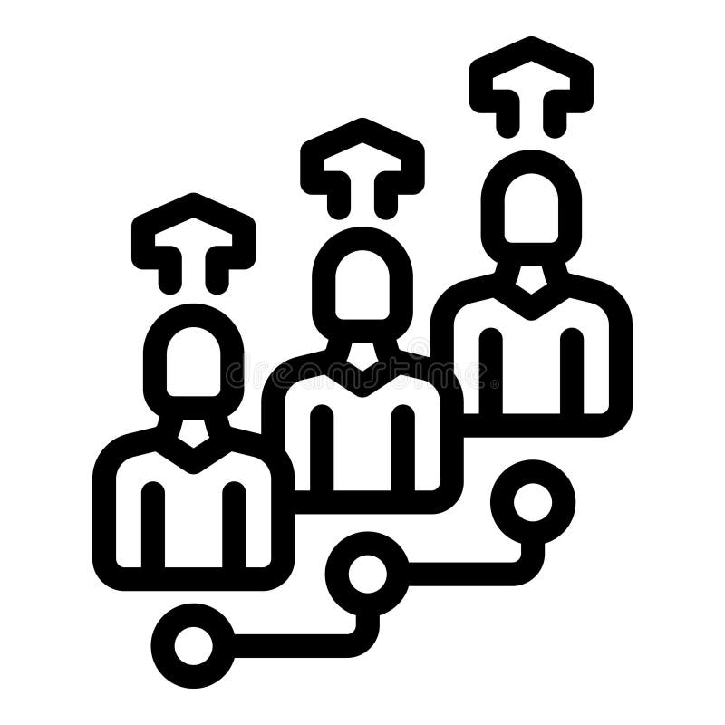 Black and White Icon Representing Career Growth and Professional ...