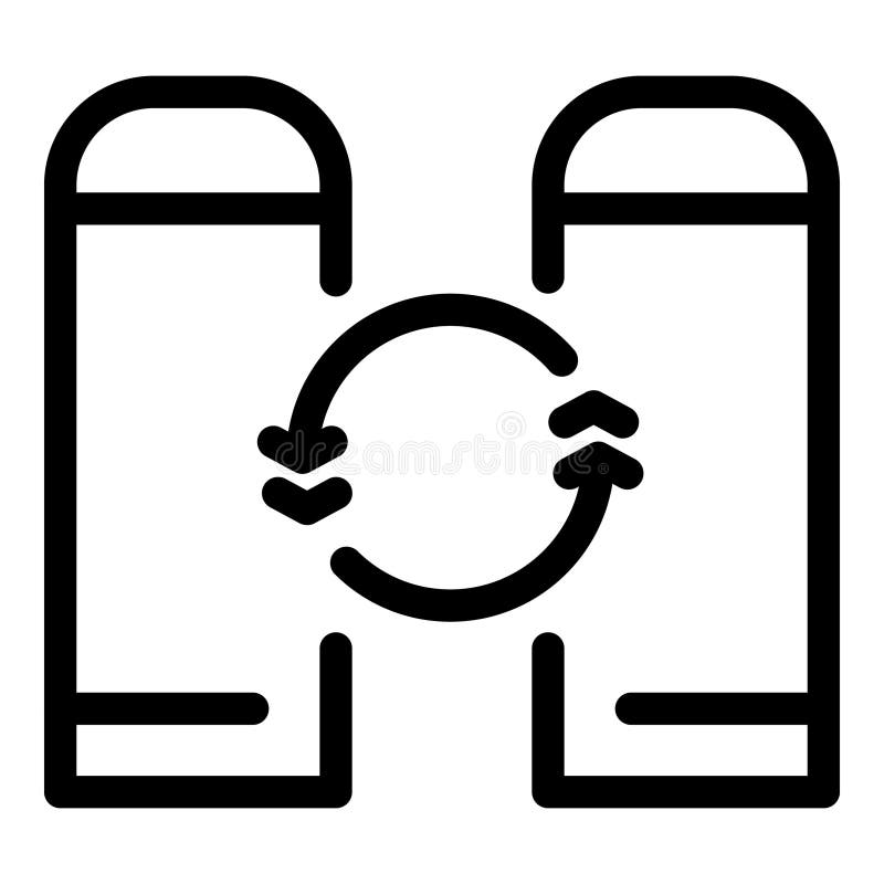 Black and White Icon Representing Synchronization between Two ...