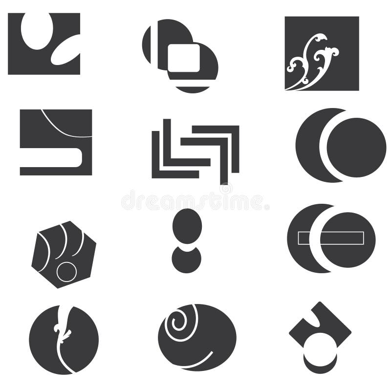Black and white icon set stock vector. Illustration of illustrations ...