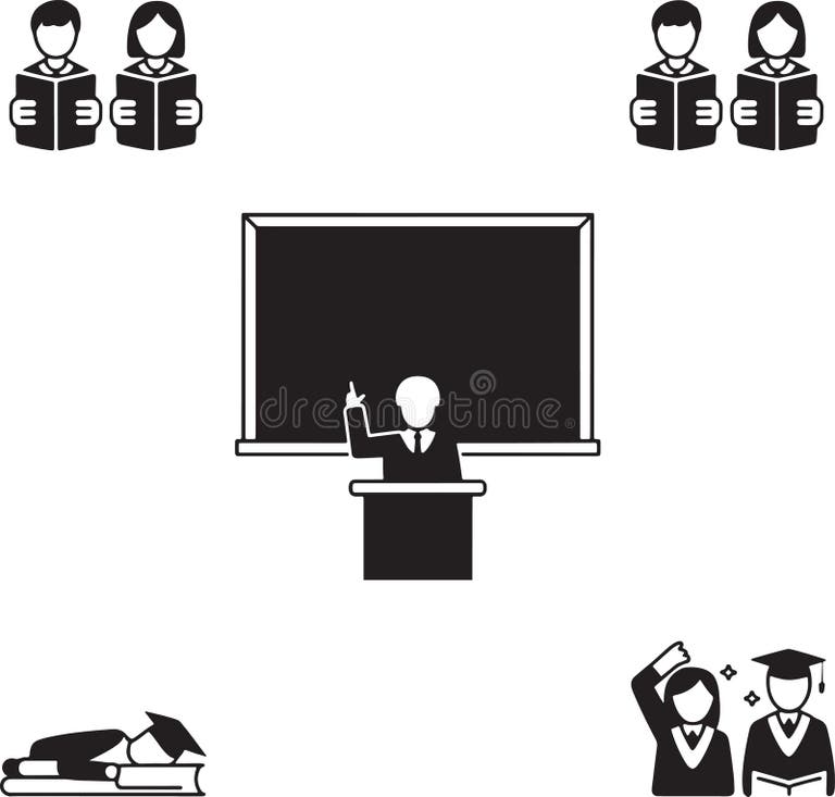 Teacher Lecturing Students Stock Illustrations – 101 Teacher Lecturing ...