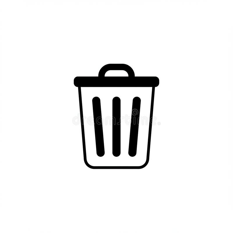 Black Trash Container Stock Illustrations – 17,485 Black Trash ...