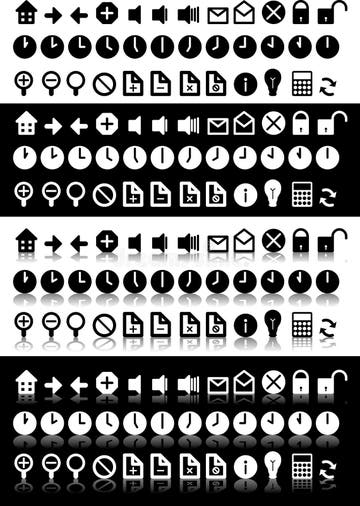 Black & White Icons stock vector. Illustration of news - 2420469