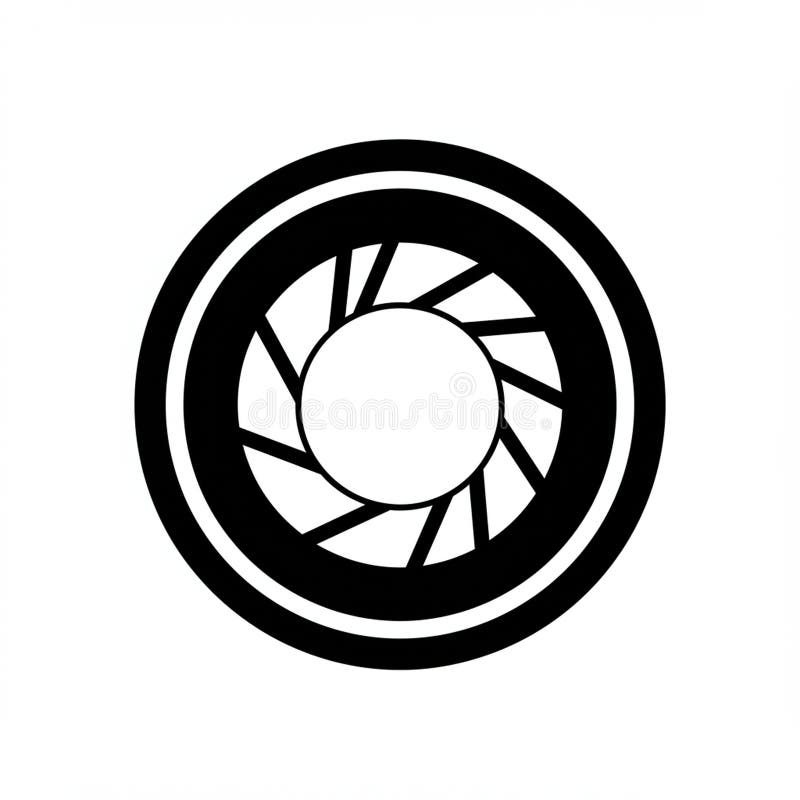 Black and White Illustration of an Abstract Circular Design Resembling ...