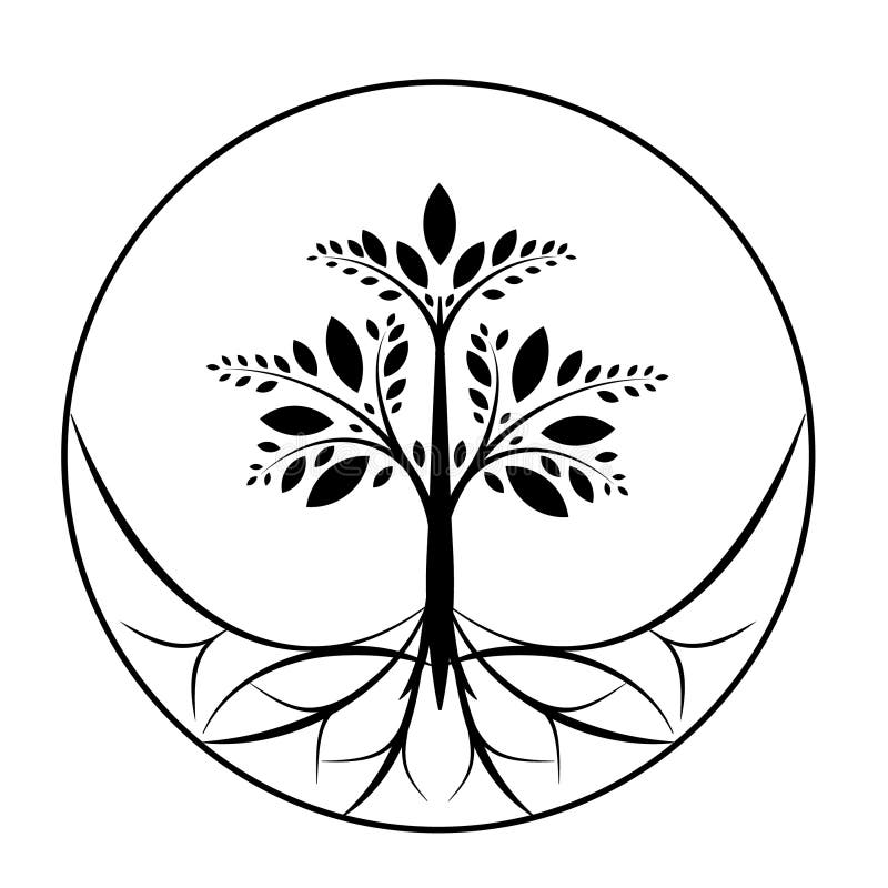 Vector Illustration of a Beautiful Ethnic Tree Stock Illustration ...