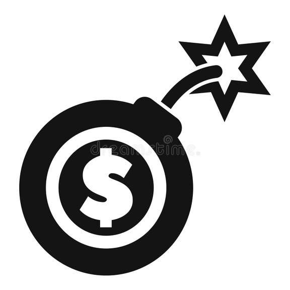 Money Bomb Exploding with Dollar Sign Representing Financial Crisis ...