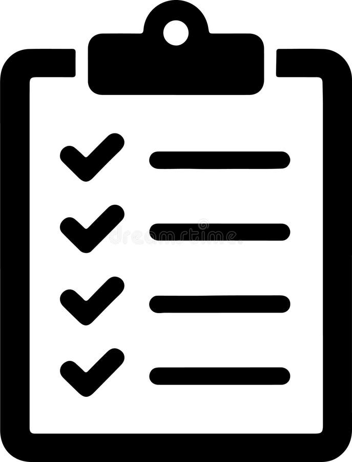 Checklist Icon: Clipboard with Checkmarks and Lines Stock Vector ...