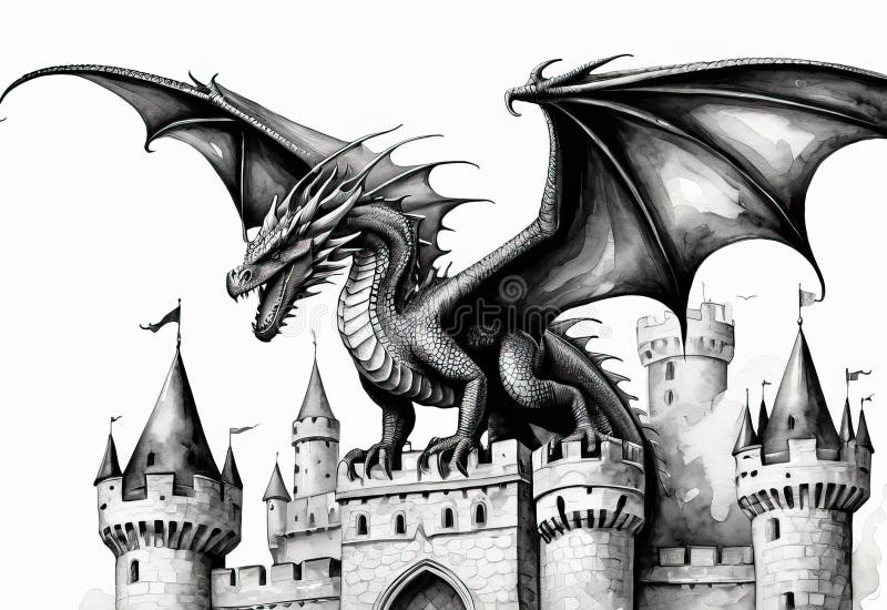 Magical Castle Coloring Page Stock Photos - Free & Royalty-Free Stock ...