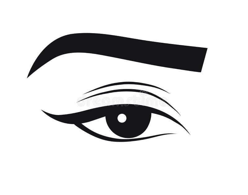 Black and White Illustration of the Eye Stock Vector - Illustration of ...