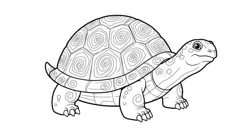 A Wise Chinese Turtle Spirit with a Friendly Face and a Patterned Shell ...