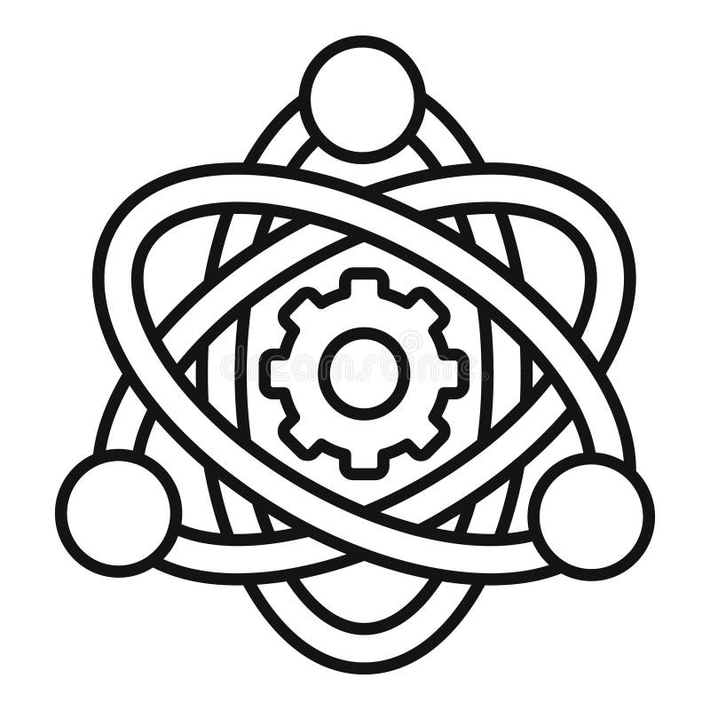 Abstract Atom and Gear Logo Design Stock Vector - Illustration of ...