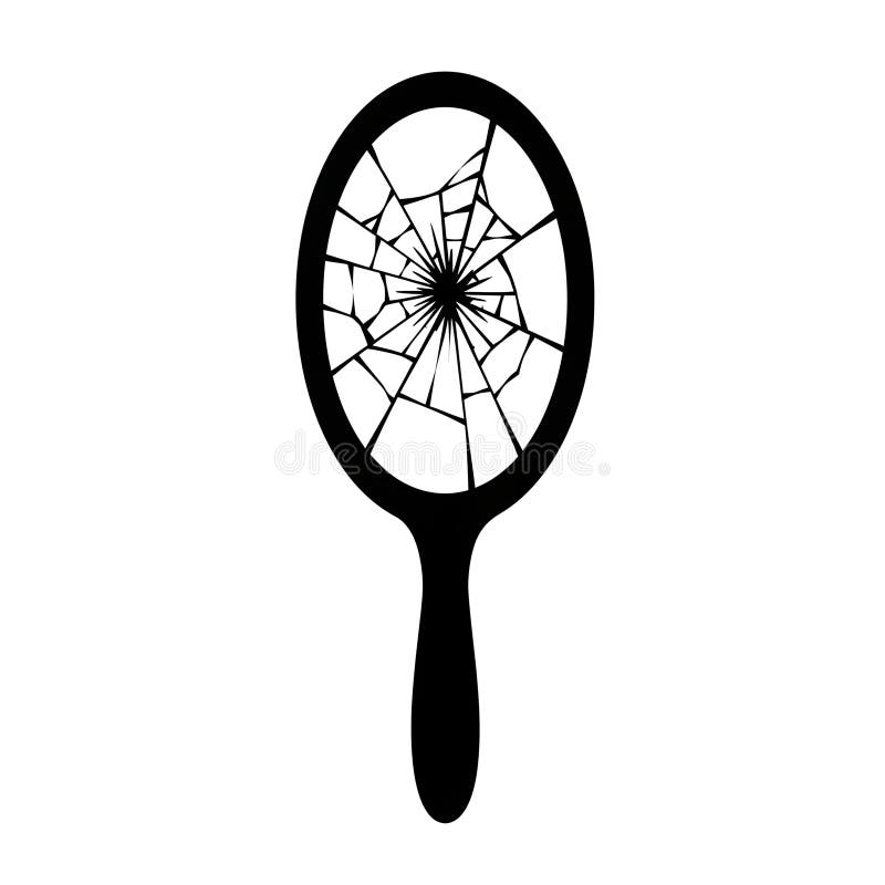 Broken Hand Mirror stock illustration. Illustration of brokenmirror ...